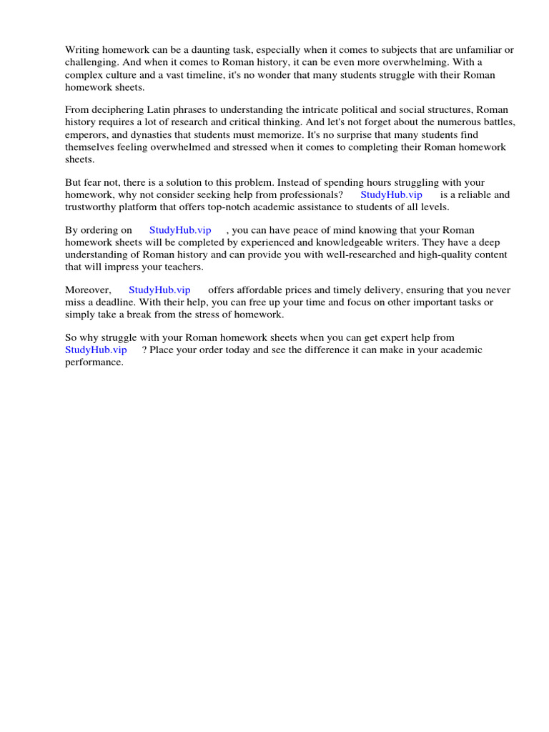 Roman Homework Sheets | Download Free PDF | Roman Empire | Ancient Rome