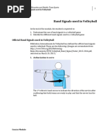 2019 20 Line Judge Signals | PDF | Volleyball | Hand