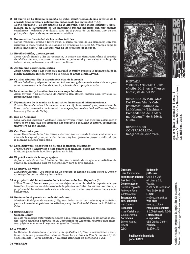 Revolución y Cultura | PDF | Cuba | la Habana