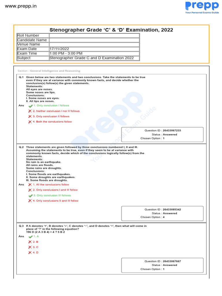 SSC Steno Official Paper Held On 17 Nov 2022 Shift 2 English | PDF ...
