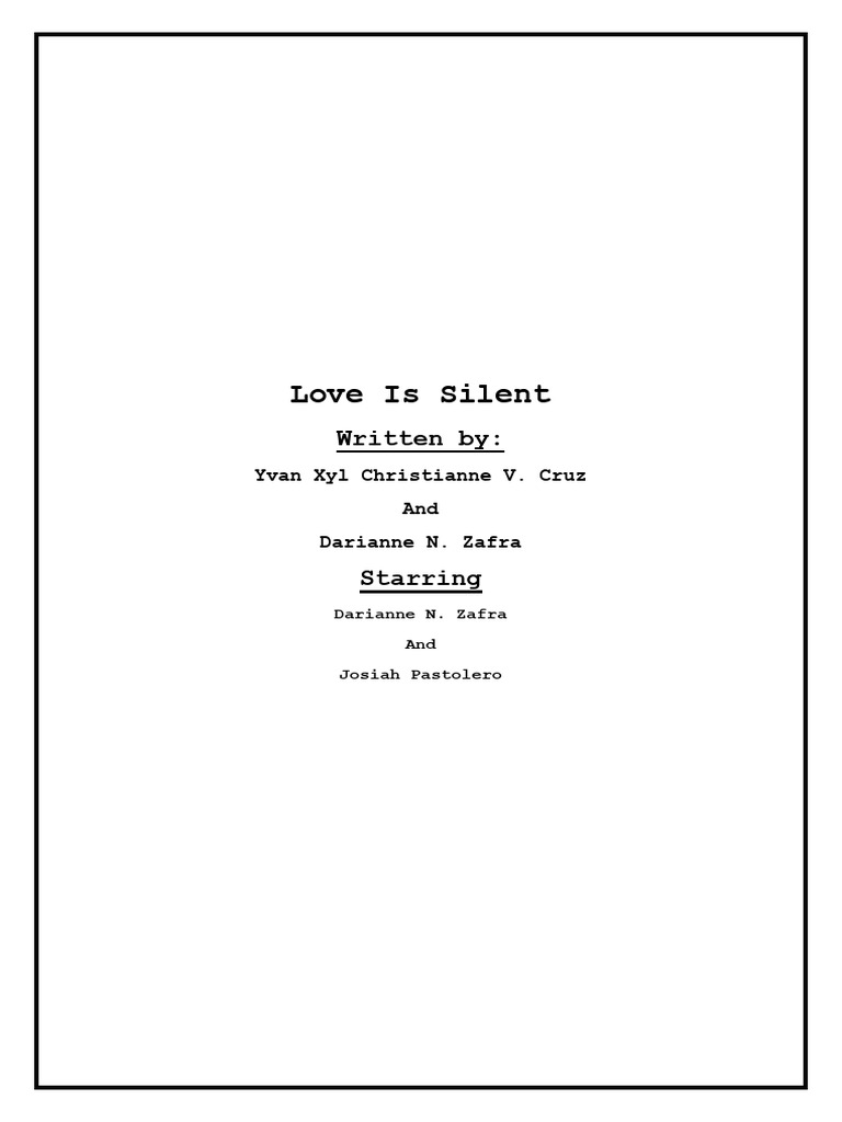 Love Is Silent | PDF | Art