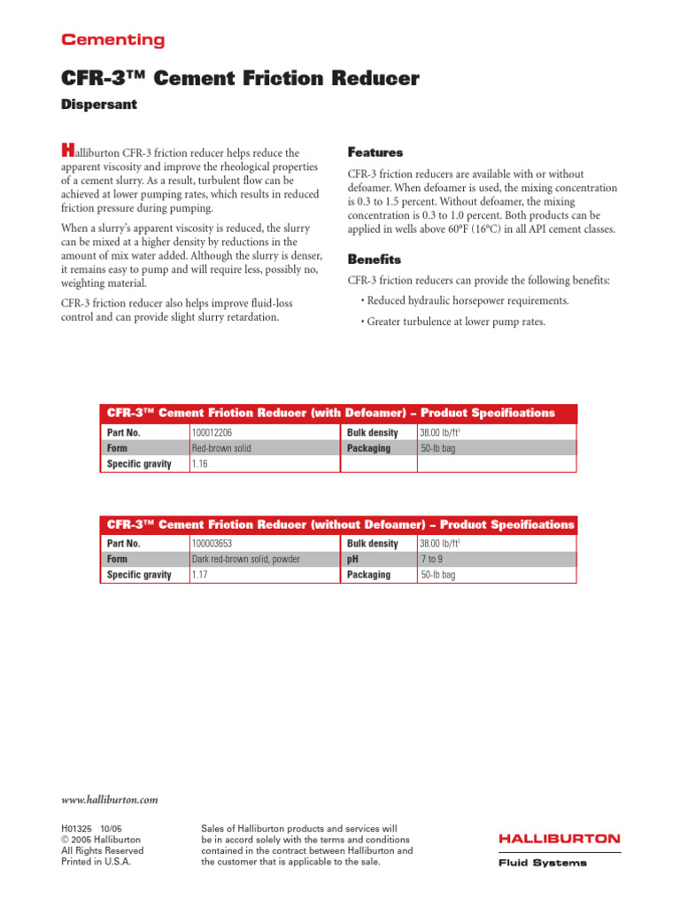 Halliburton - CFR 3 | PDF