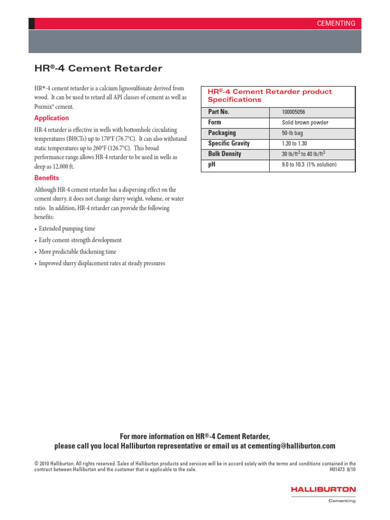 Halliburton - HR 4 | PDF