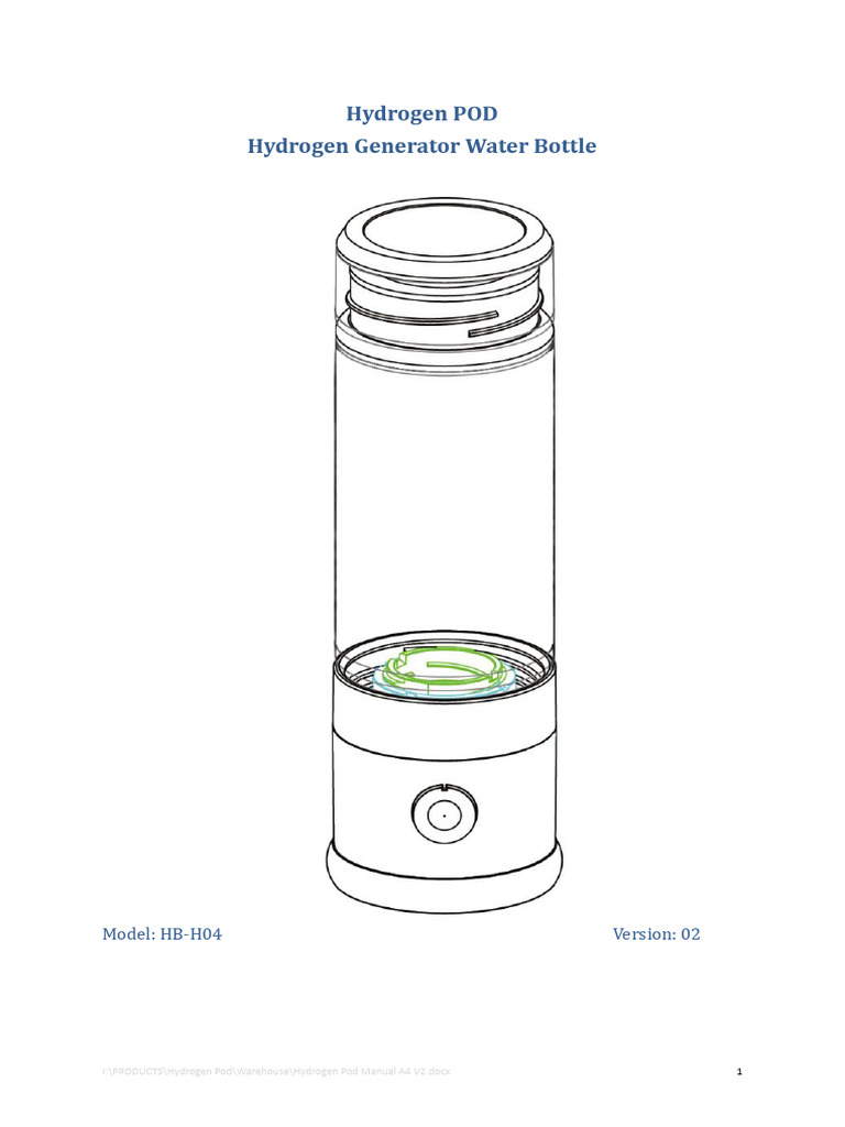 Hydrogen Pod Manual | Download Free PDF | Water | Materials