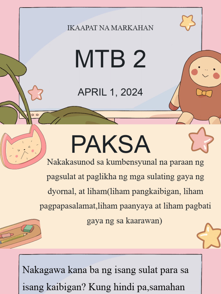 MTB2 Q4 Week1 Day1 | PDF