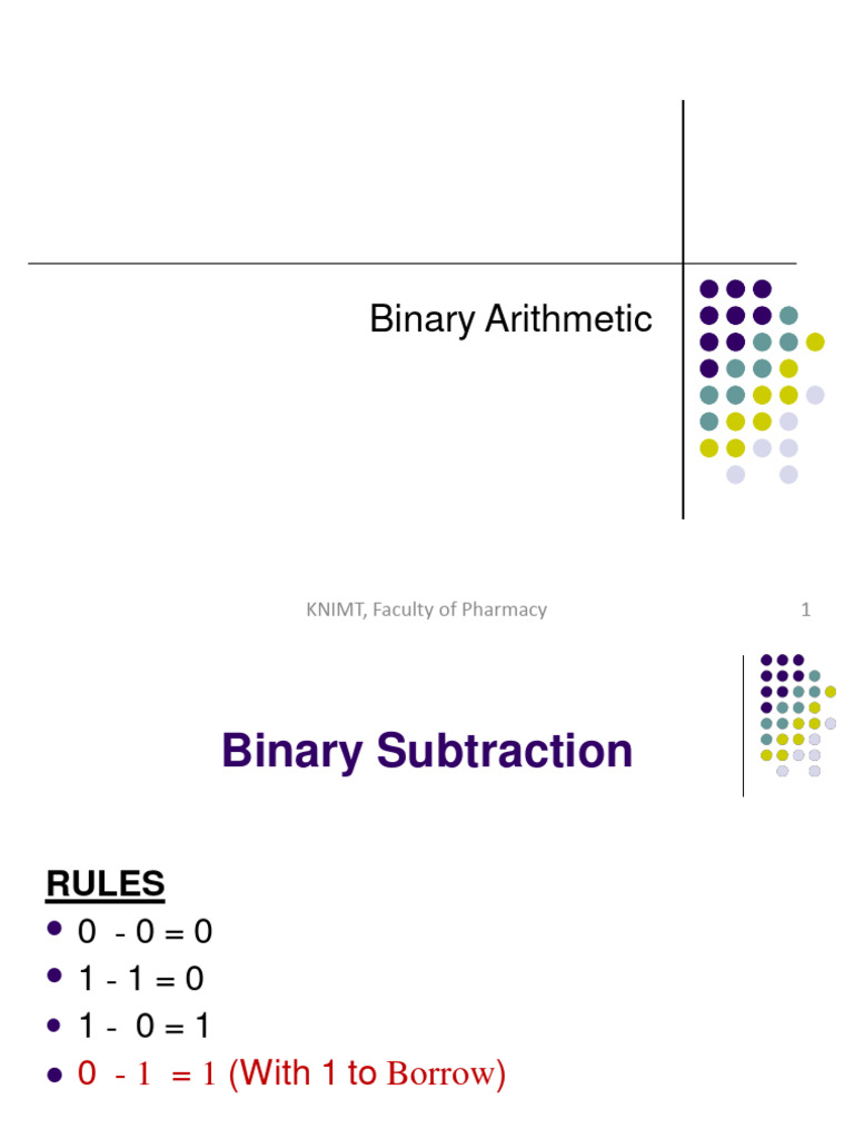 Pharmacy Students' Binary Math | PDF