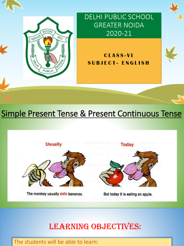 Present Tense Notes | PDF | Plural | Verb