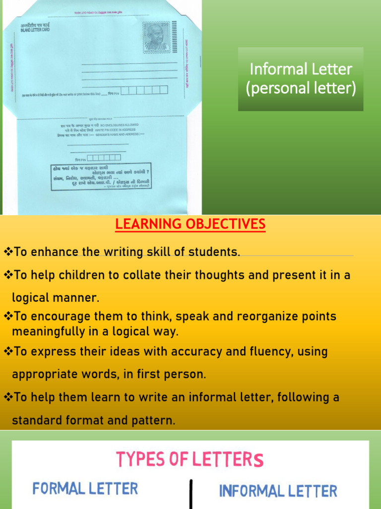 Informal Letter Writing_notes-1 | PDF