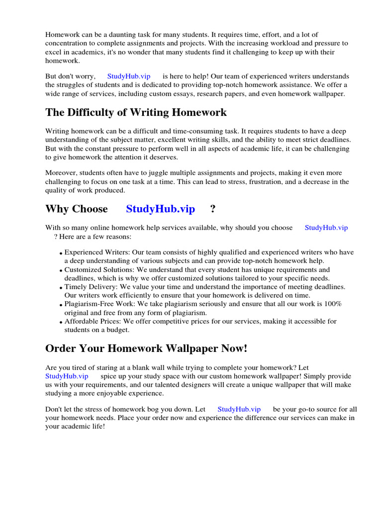 Homework Wallpaper | PDF | Homework | Computing