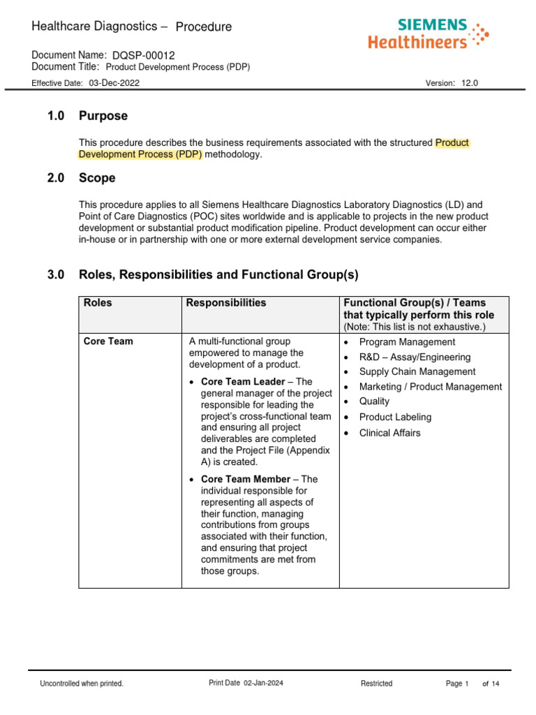 DQSP-00012 (Product development process- quy trình sản xuất sản phẩm) | PDF | Verification And ...
