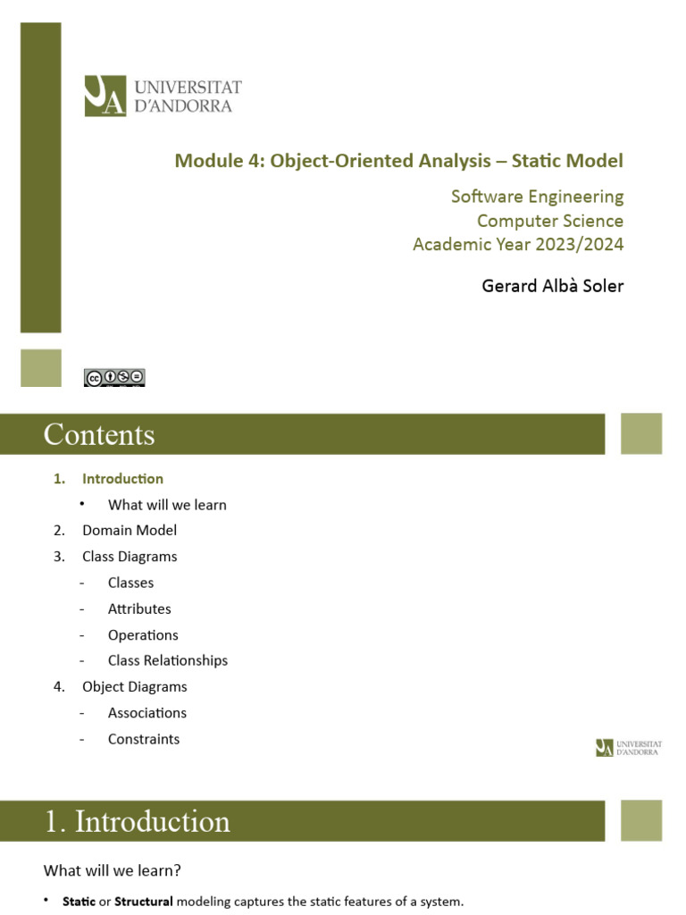 Module5 Object Oriented Analysis Static Model Pdf Class Computer Programming 3769
