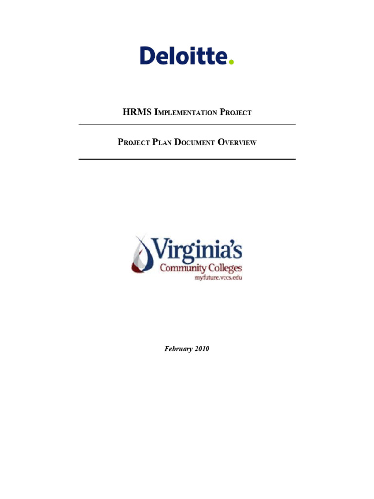HRMS Implementation Project Plan | PDF | Computing | Information Technology