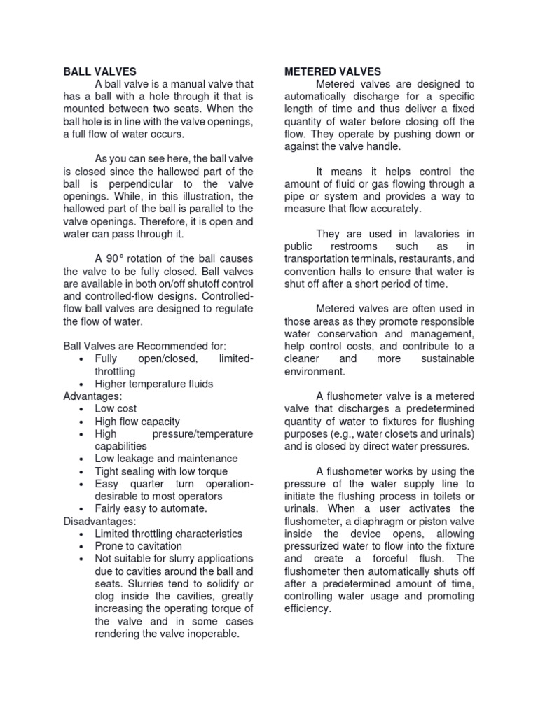Ball Valves | PDF | Valve | Mechanical Engineering