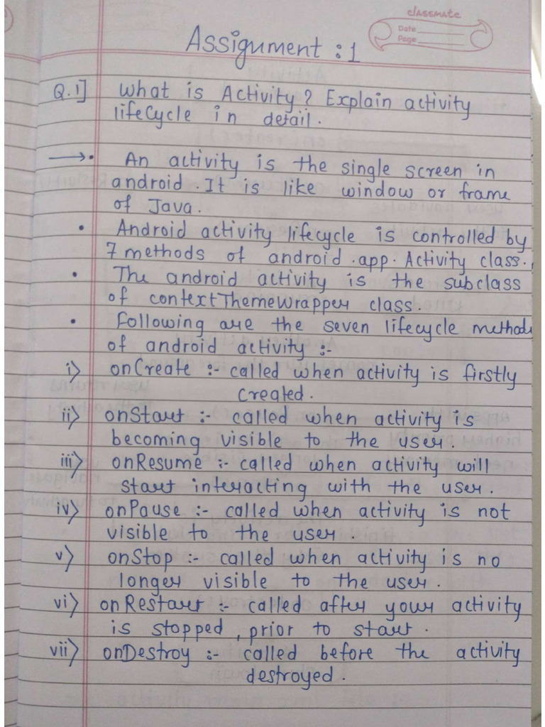 Android Assignment - 1 | PDF