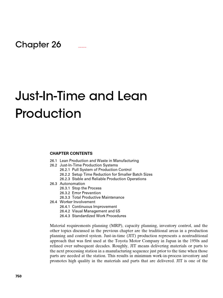 Lean Production and JIT Systems Explained | PDF | Lean Manufacturing ...
