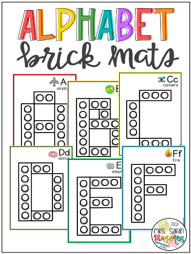 AlphabetBrickMatsFREEBIE 1 | PDF
