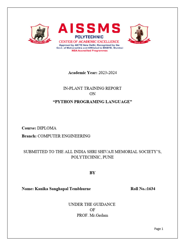 Rutuja New Report | PDF | Programming | Computer Program