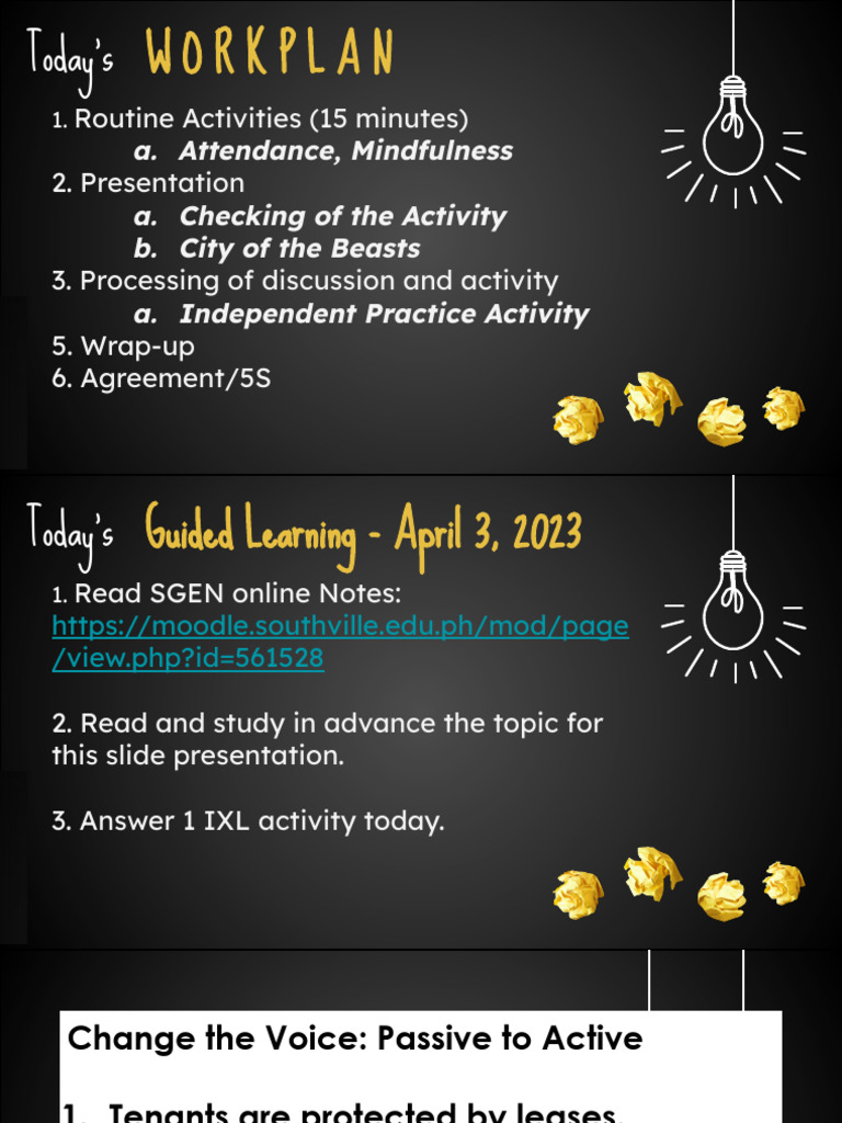 Grade 7 - Voice of Verbs | PDF | Verb | Subject (Grammar)
