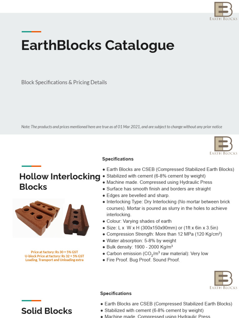 CSEB Block Pricing in Sri Lanka | PDF | Brick | Cement
