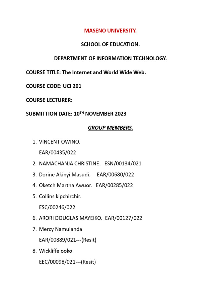 Uci 201 The Internet And World Wide Web Pdf File Transfer Protocol