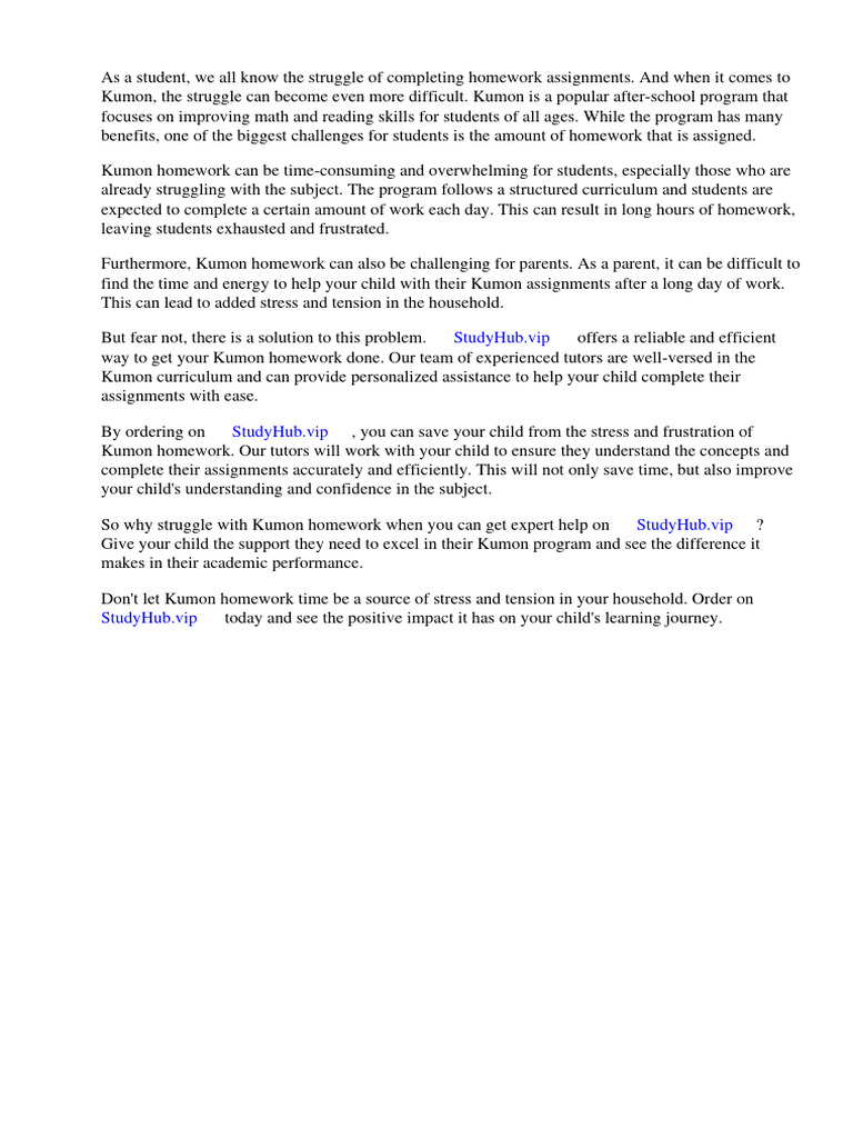 Kumon Homework Time | PDF | Worksheet | Homework