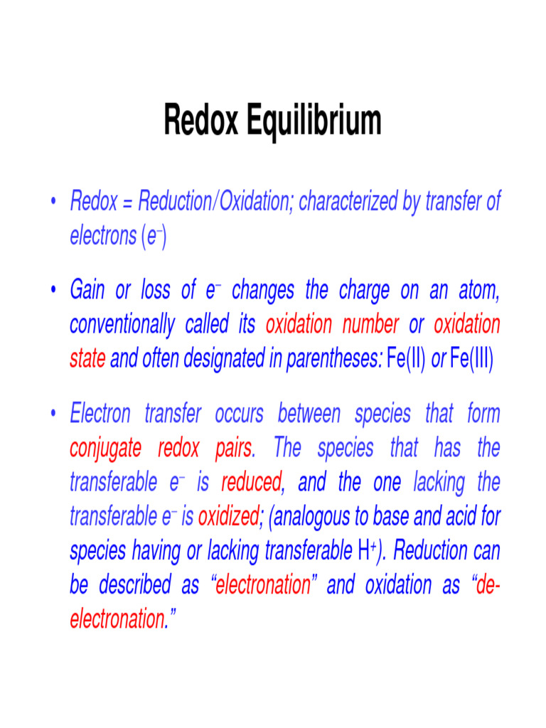 Slides - 11 29 12 - Full Page | PDF | Redox | Chemical Bond