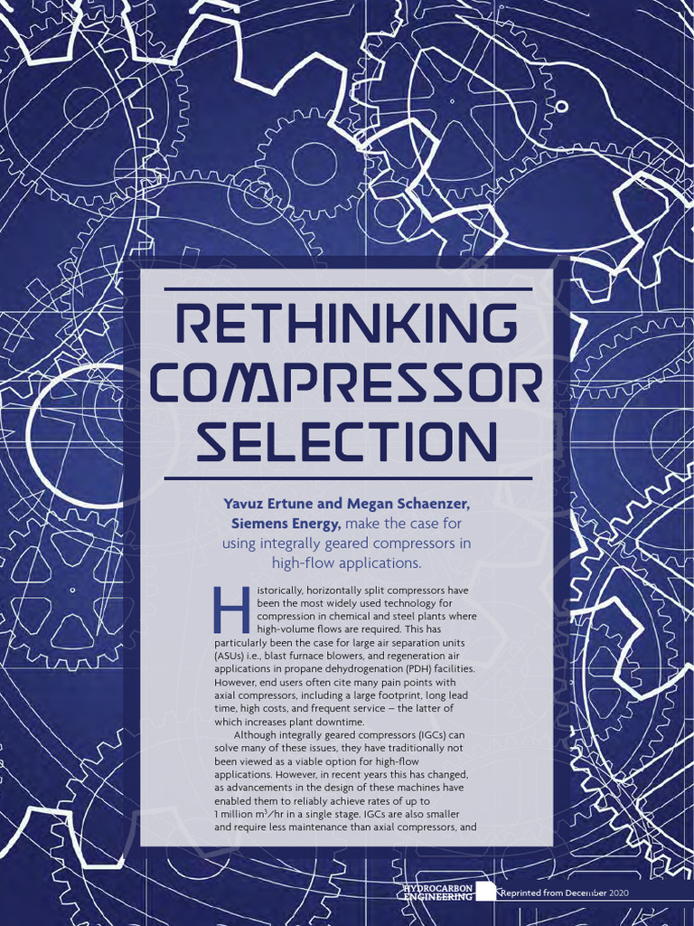Integrally Geared Compressors for High-Flow Applications | PDF ...