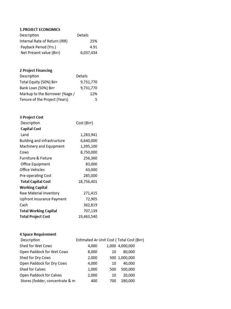 PROJECT ECONOMICS | PDF | Equity (Finance) | Expense