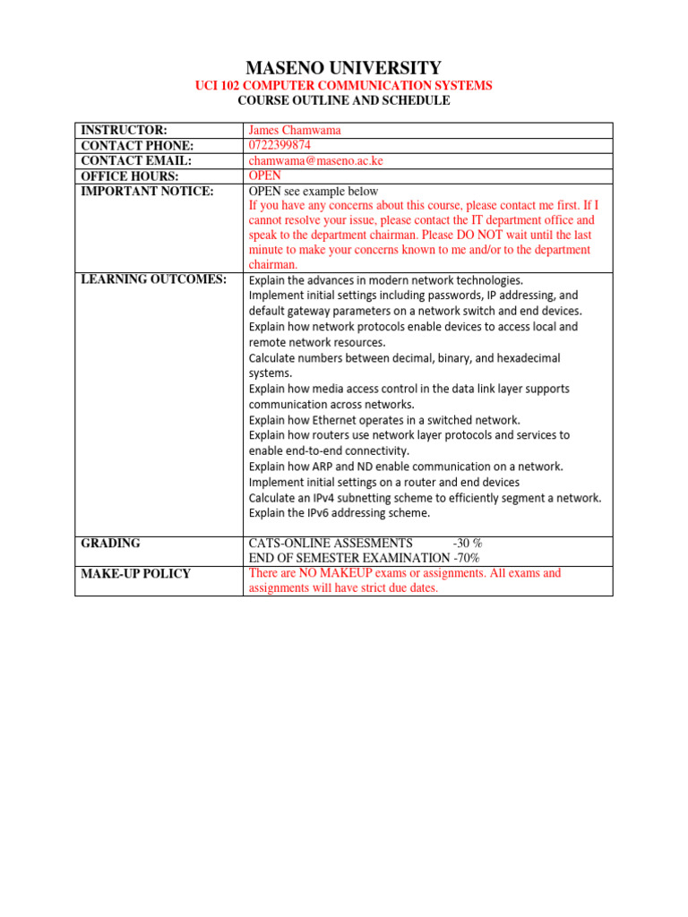 CO UCI 102 COMPUTER COMMUNICATION SYSTEMS | PDF | Computer Network | Internet Protocols