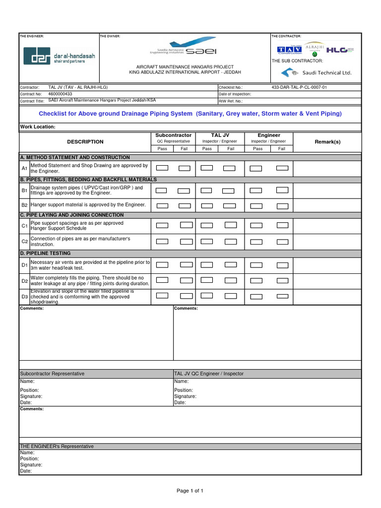 M-0043-01-CL - Installation of Above Ground | PDF | Building Engineering