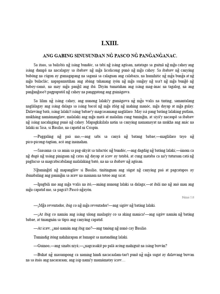 Noli Me Tangere - Kabanata 63 | PDF