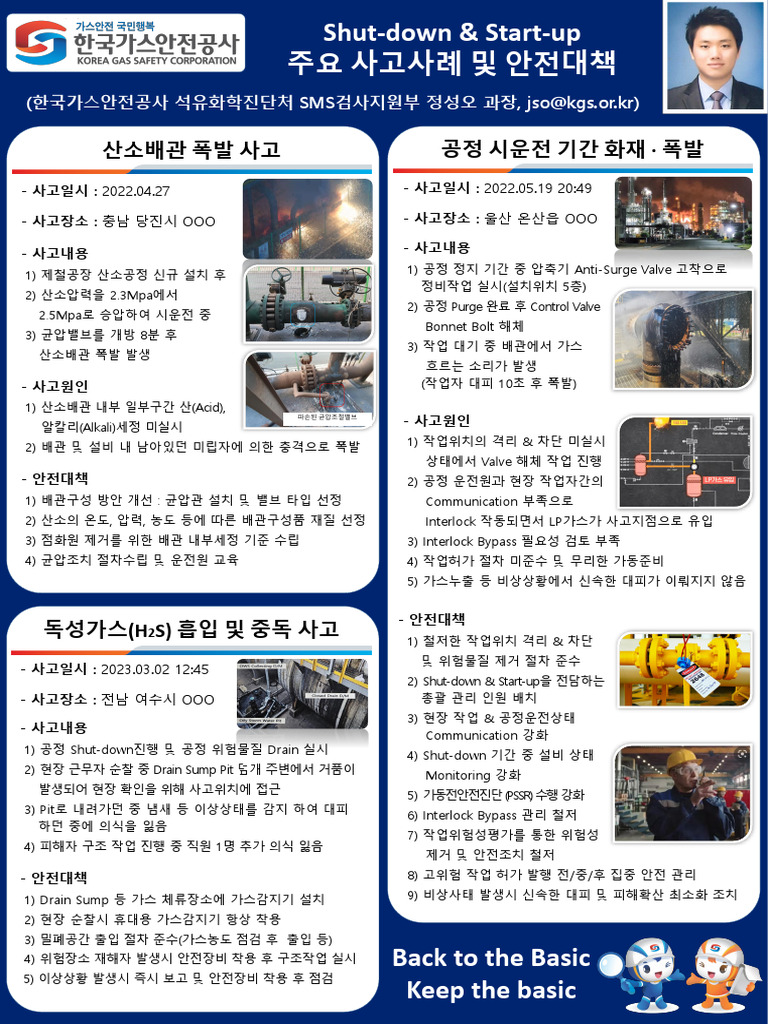 [포스터] Shut-down & Start-up 주요 사고사례 및 안전대책 | PDF