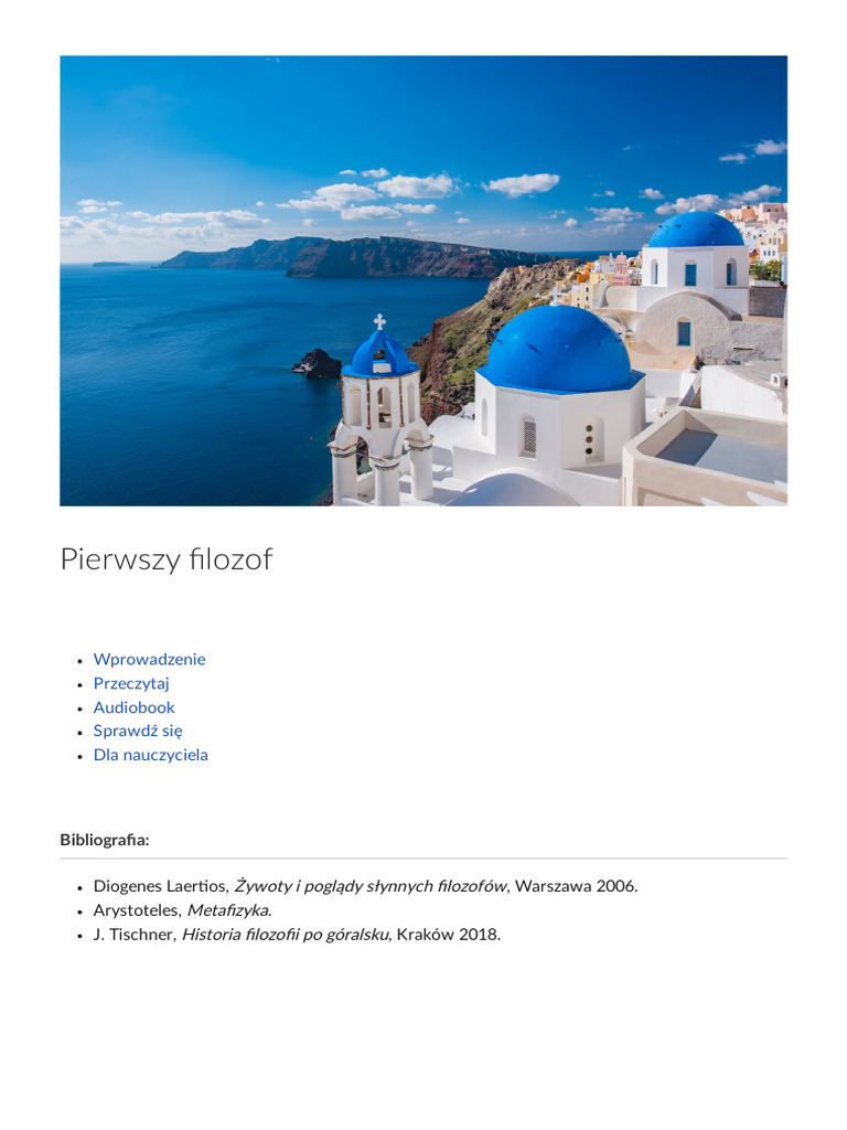 Pierwszy Filozof | PDF