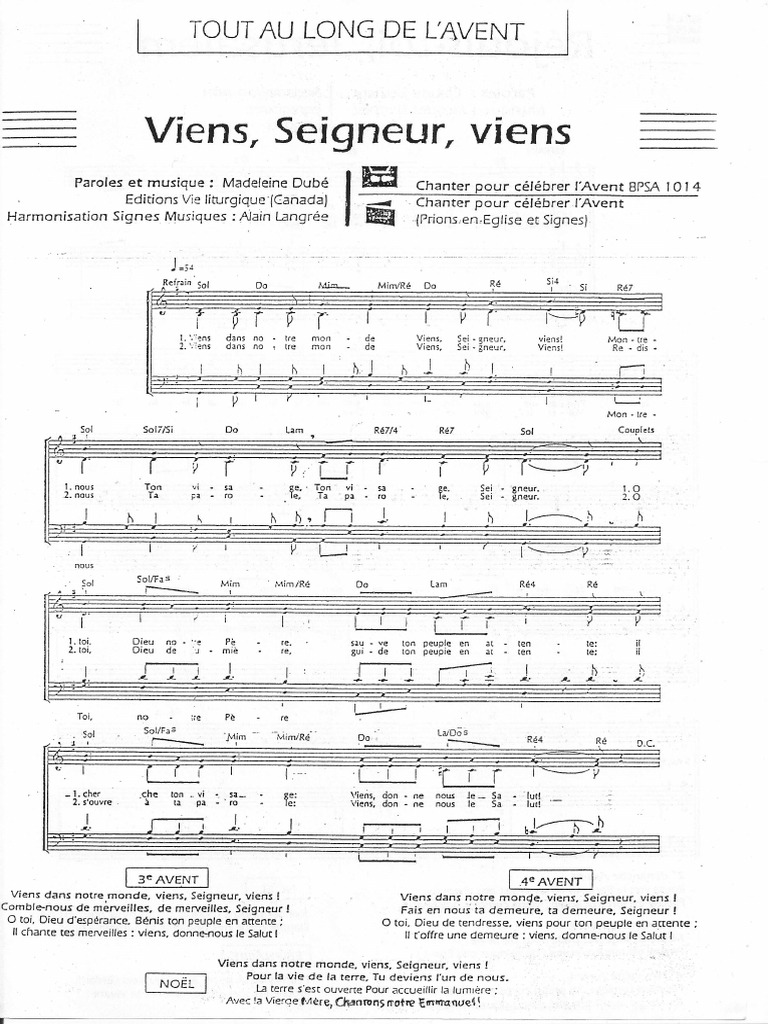 Viens Seigneur Viens | PDF