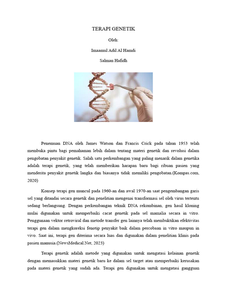 Artikel Terapi Genetik Imam Salman | PDF