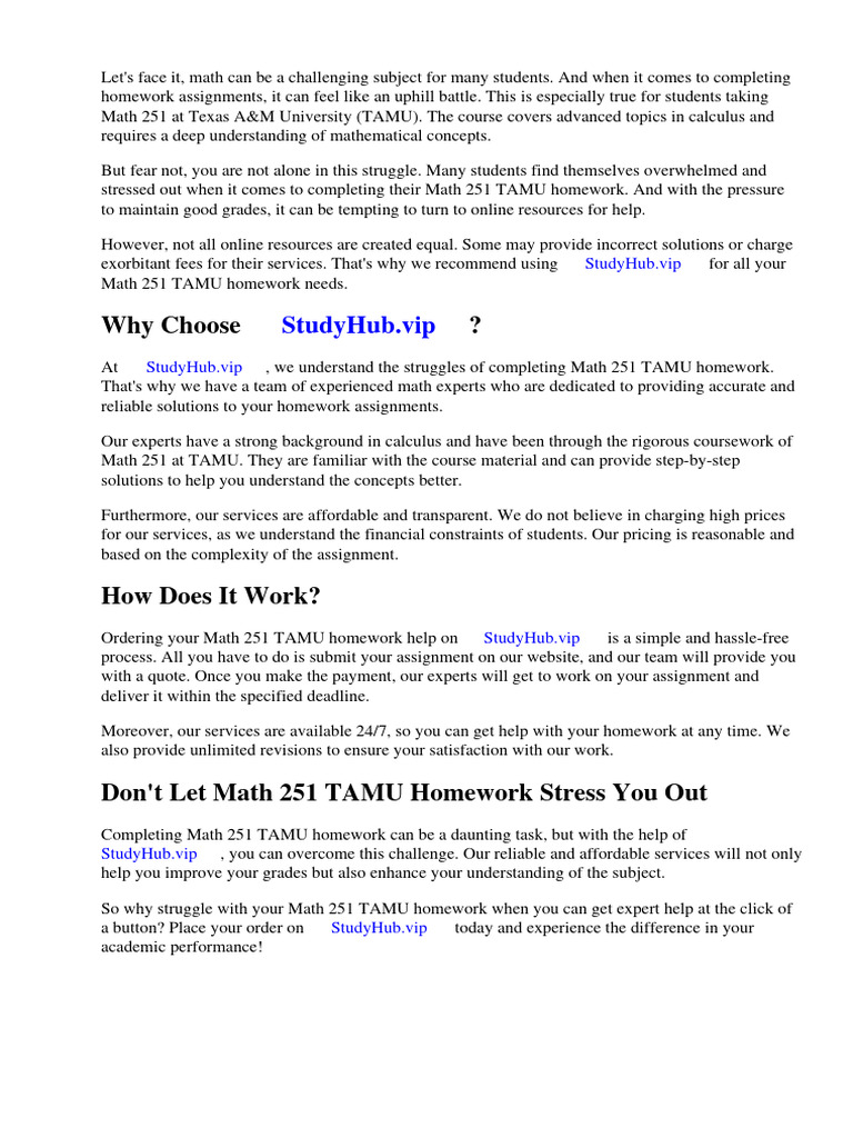 Math 251 Tamu Suggested Homework | PDF | Mathematics | Homework