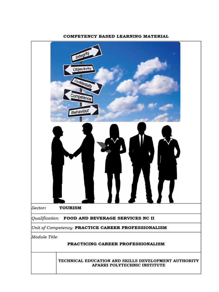CBLM Practice Career Professionalism | PDF | Goal | Business