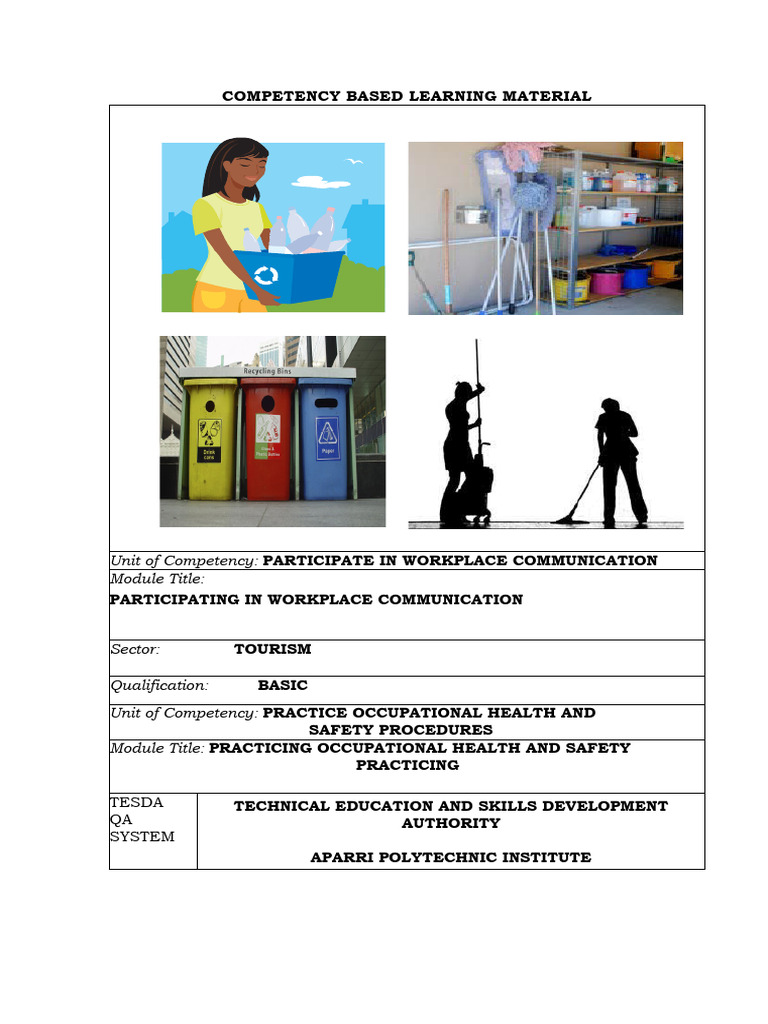 CBLM Ohs | PDF | Tropical Cyclones | Occupational Safety And Health