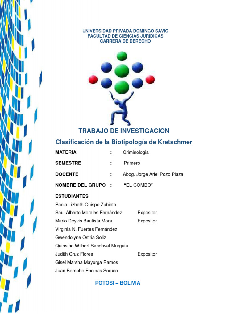 TIPOLOGIA DE KRETSCHMER GRUPO EL COMBO | PDF | Sicología | Mente