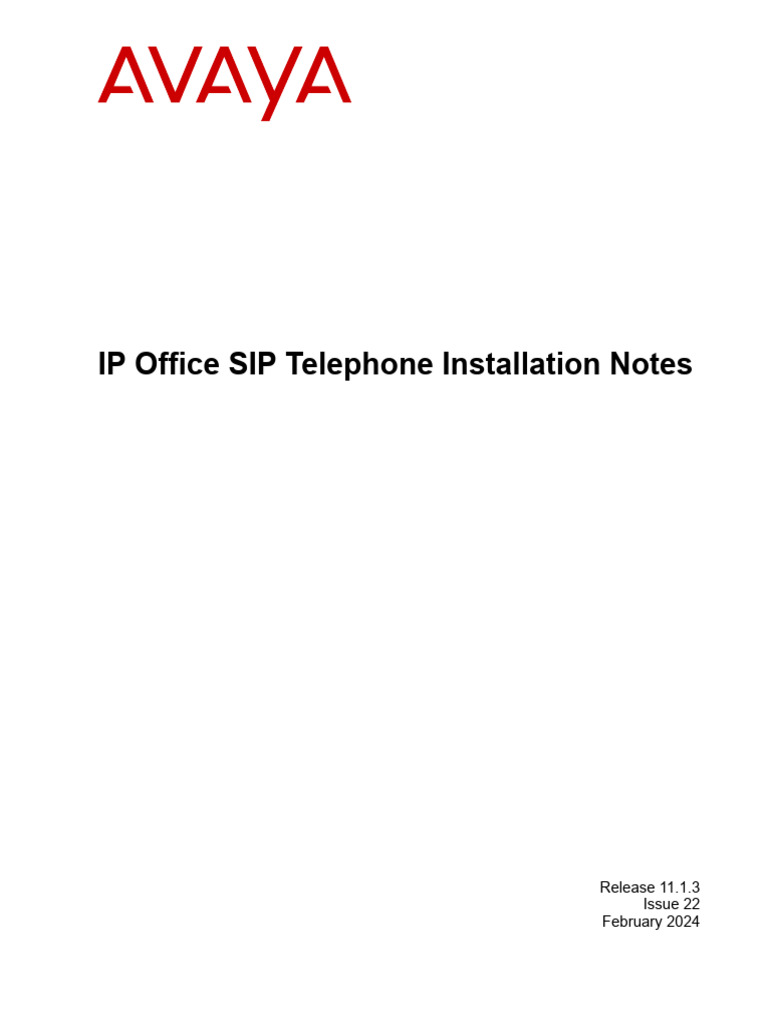 IP Office SIP Telephone Installation Notes - En-Us | PDF | Public Key ...