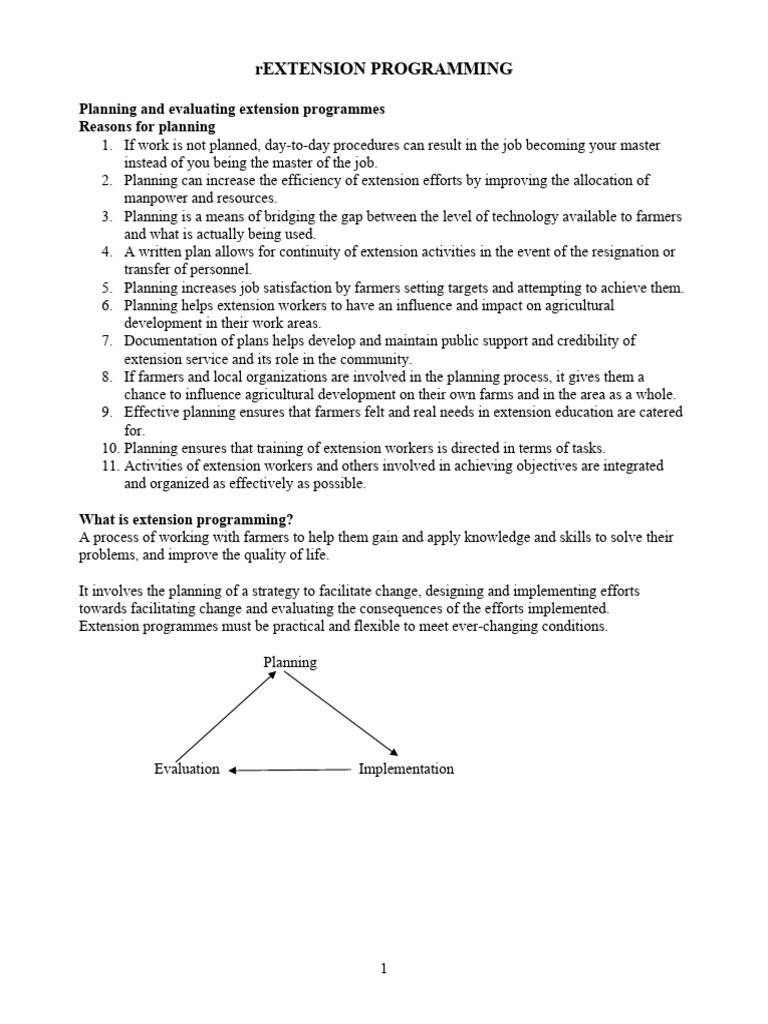 Extension Programming | Download Free PDF | Sociology | Evaluation
