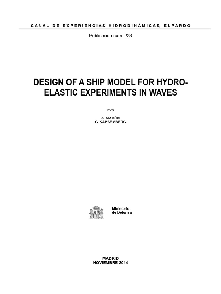 Design of A Ship Model For Hydroelastic (Marin) | PDF | Beam (Structure ...