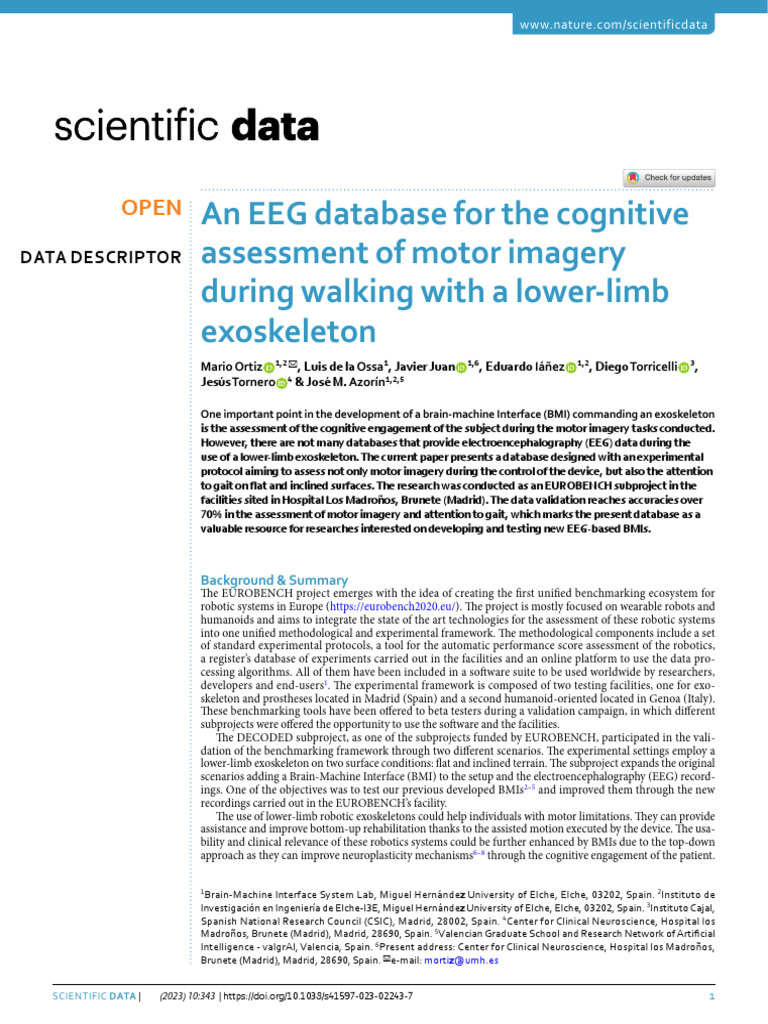 An EEG Database For The Cognit | PDF | Electroencephalography
