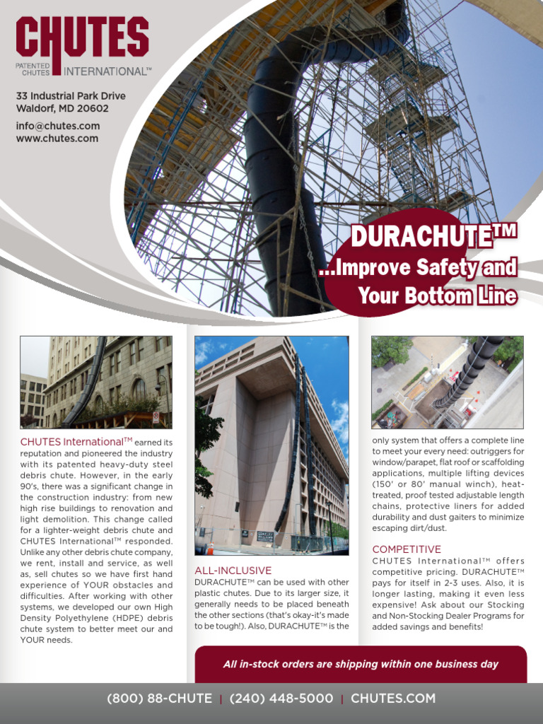 DURACHUTE Plastic Chute | PDF | Roof | Scaffolding