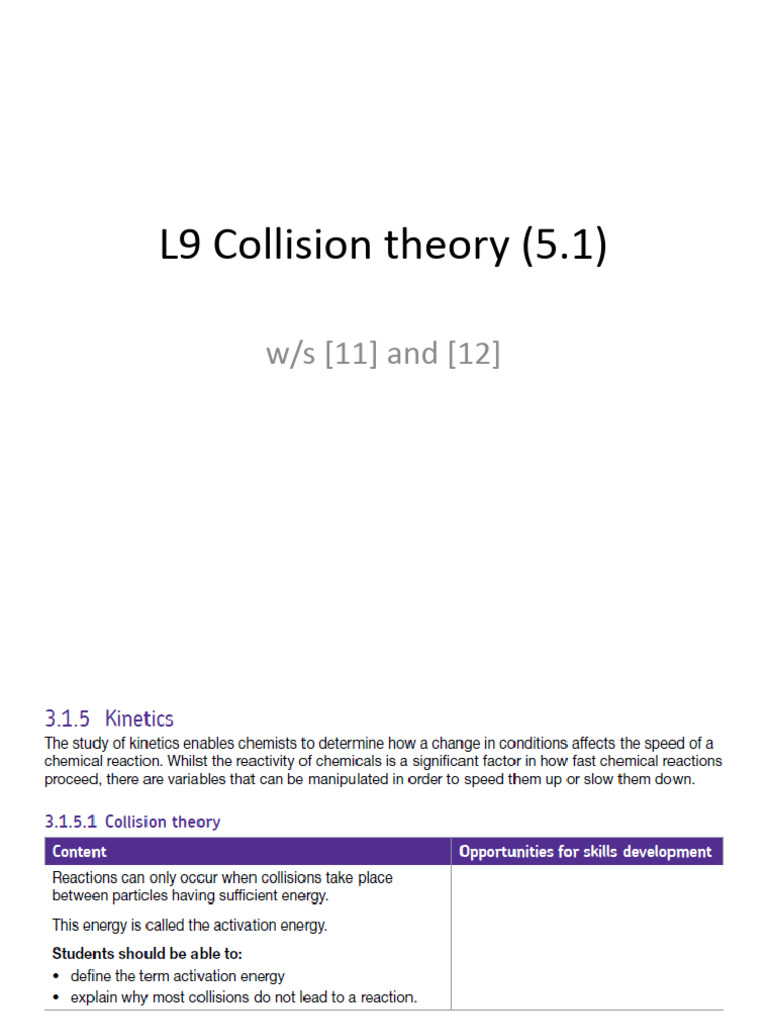 Collision Theory & Reaction Rates | PDF
