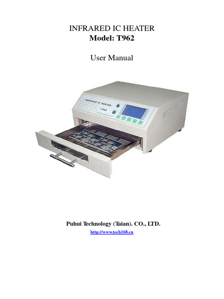 Horno Soldadura Reflow BGA 962 Manual Usuario | PDF | Soldering