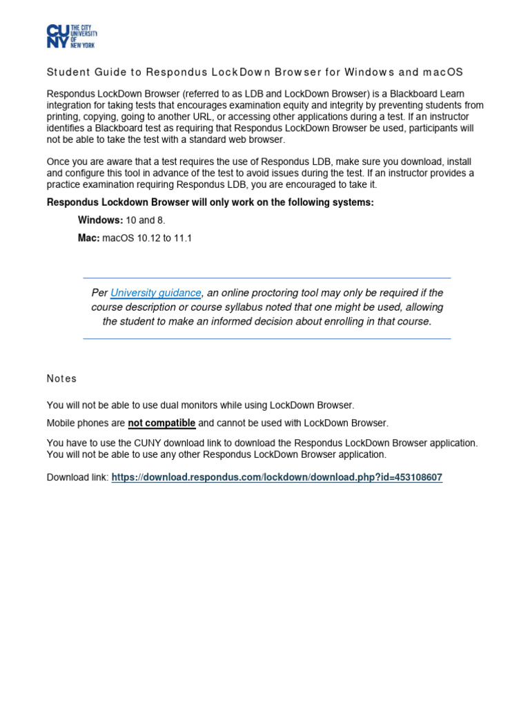 Respondus LockDown Browser Student Guide | PDF | Icon (Computing) | Double Click