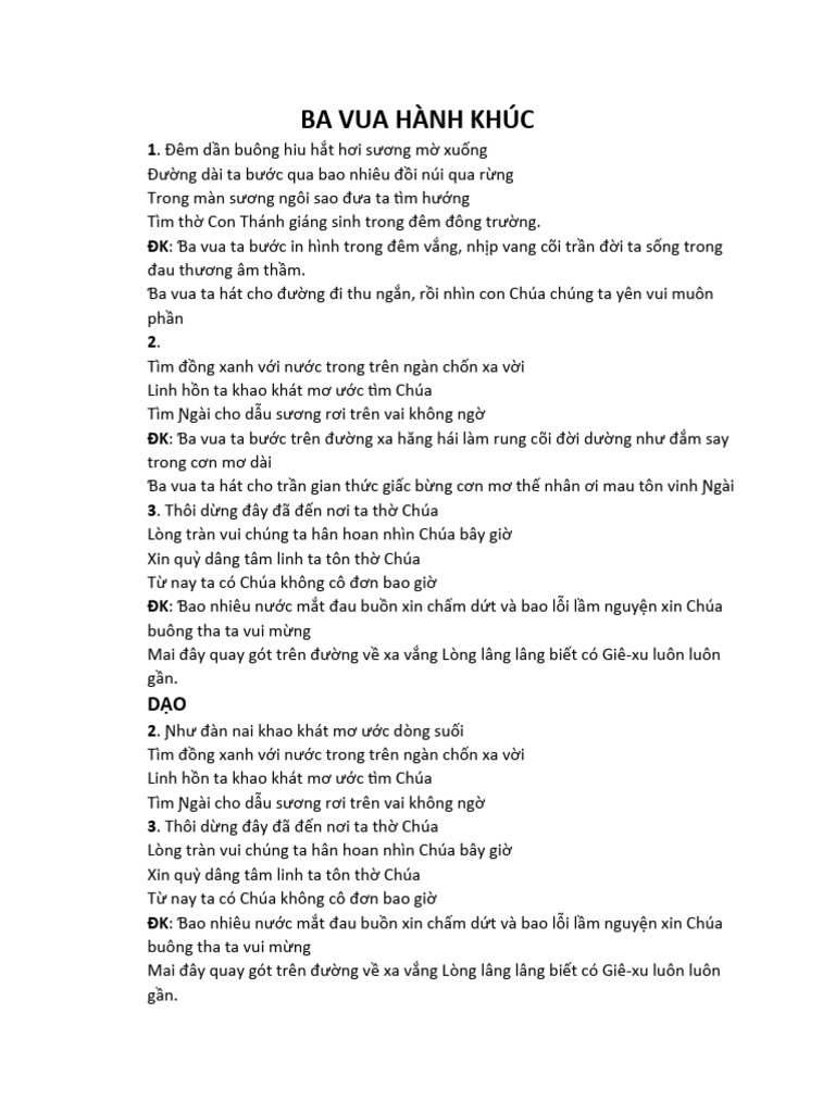 Ba Vua Hành Khúc | PDF