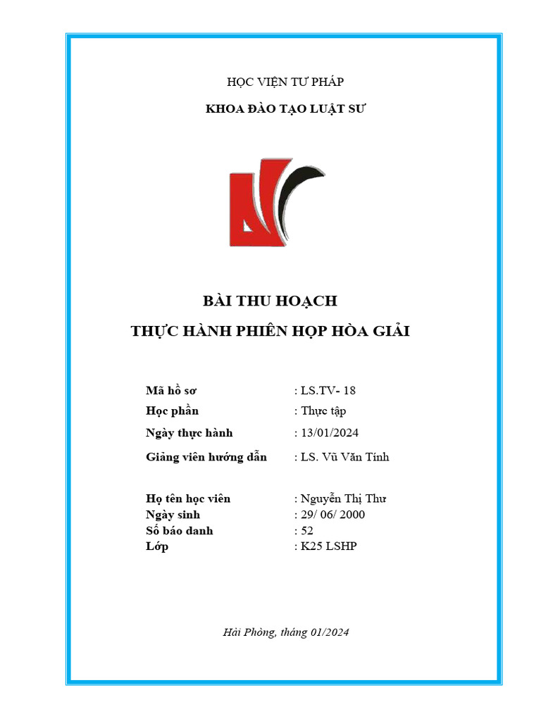 Thu Ho CH Hs 18 | PDF