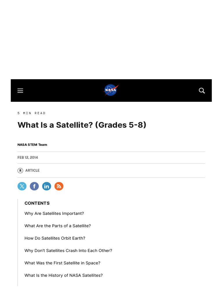 Understanding Satellites for Grades 5-8 | PDF | Satellite | Outer Space